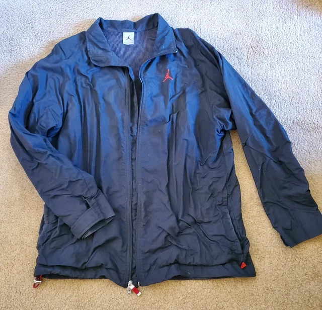 MENS VINTAGE MICHAEL Jordan Jumpman Active XL Black Jacket Windbreaker ...