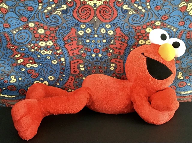 FISHER PRICE ELMO Plush Laying Down Stuffed Animal Toy 24" 2007 Sesame ...