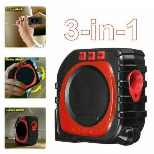 MEASURE GAUGE STRING Sonic Roller Mode 3-In-1 Digital Measuring Tape ...