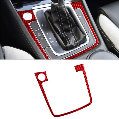 RED FOR VW Golf 7 GTI MK7 2014-2019 Carbon Fiber Gear Shift Frame Cover ...