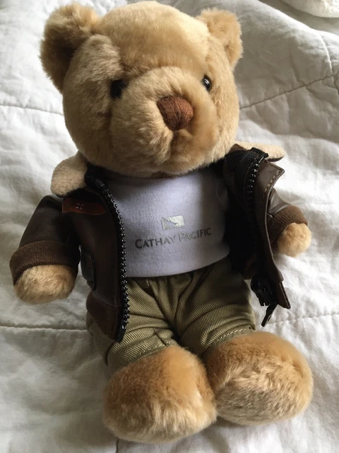 CATHAY PACIFIC AIRWAYS Airline 9” Vintage Pilot Teddy Bear Plush ...
