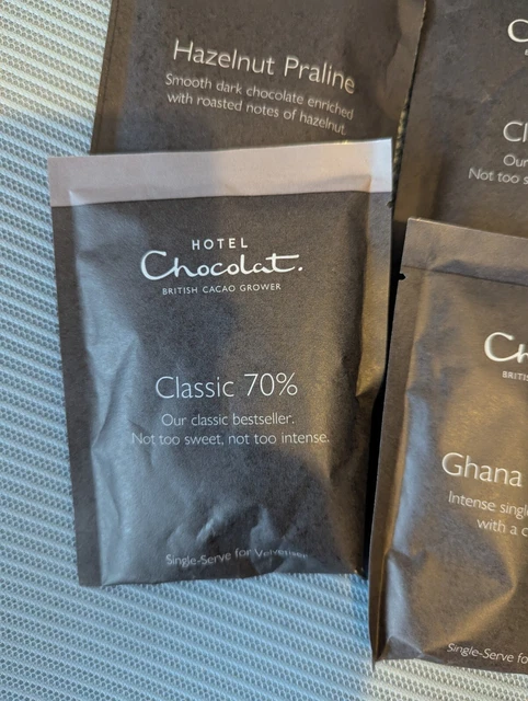 6 X HOTEL chocolat Velvetiser sachets - Salted Caramel - Milky 50% ...