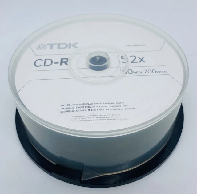 TDK CD-R 52X 80min 700MB Slim Case 30 Pack $6.95 - PicClick