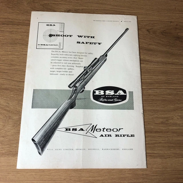 STGUN71 ADVERT 11X8 The BSA Meteor Air Rifle Specially Designed For ...
