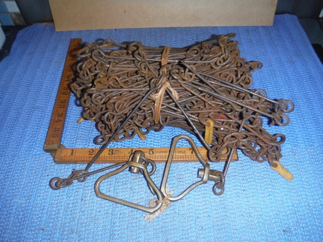 VINTAGE ANTIQUE RABONE Gunthers Chain Measure Land Surveyor Tool 30M ...