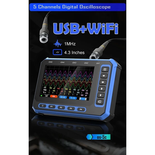 5-CHANNEL OSCILLOSCOPE USB Oscilloscope with 1MHz Bandwidth R6J75009 ...