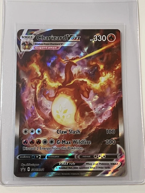 CHARIZARD VMAX SWSH261 Ultra Premium Alt Art Black Star Promo Pokemon ...