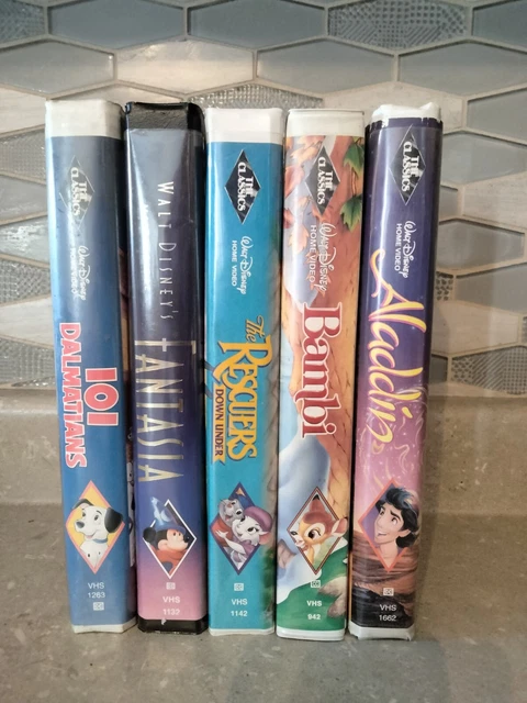WALT DISNEY LOT OF 5 VINTAGE VHS MOVIES Black Diamond Classics . $28.58 ...