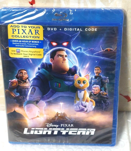 DISNEY PIXAR LIGHTYEAR Blu-Ray + DVD + Digital Code New & Sealed Free ...