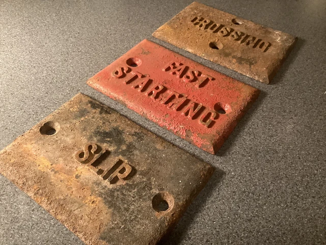 LNWR CAST-IRON SIGNAL Lever Back Plates - CROSSING - FAST STARTING ...