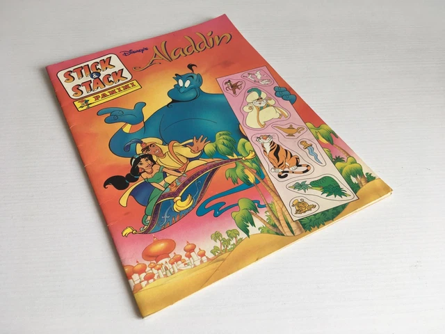 1995 ALADDIN STICK & Stack Walt Disney Panini Sticker Figure Album ...