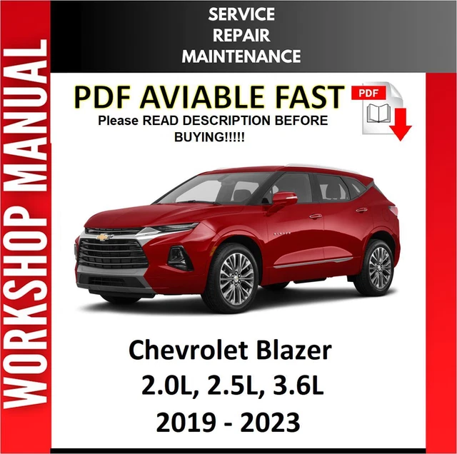 CHEVROLET BLAZER 2019 2020 2021 2022 2023 Service Repair Workshop Manual 2 EUR 8,22 - PicClick FR