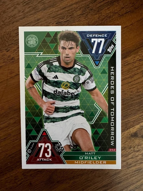 TOPPS MATCH ATTAX SPFL 23/24 · Matt O'Riley · Carta Heroes of Tomorrow ...