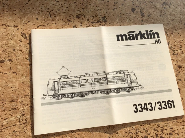 C 112 ) Anleitung/Beiheft ("Waschzettel") für Märklin 3343 von 08/91 ...