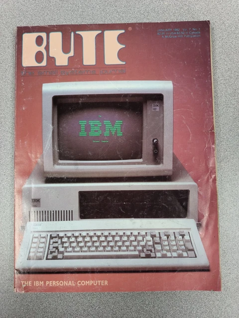 BYTE THE SMALL Systems Journal January 1982 Vol 7 No 1 IBM Personal Computer £10.81 - PicClick UK