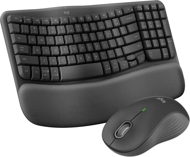 LOGITECH WAVE KEYS MK670 Combo, Wireless Ergonomic Keyboard with ...