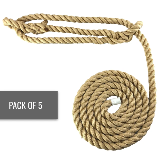 5 X 16MM Beige Softline Plain Show Rope Halter x 8ft, Cow Sheep Horse ...