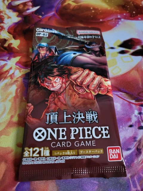 ONE PIECE SUMMIT BATTLE OP-02 Japanese Booster Sealed 1 Pack Card Game ...