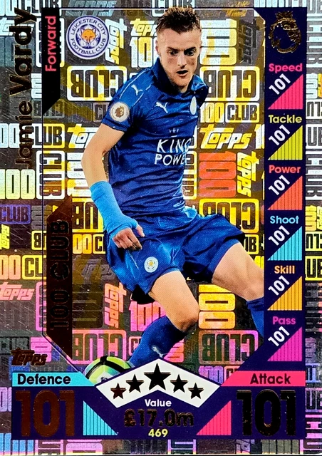 MATCH ATTAX 2016/17 16/17 Jamie Vardy 100 101 Hundred Club No 469 £3.95 ...