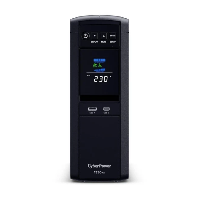 CYBERPOWER PFC SINEWAVE Series 6 Outlets 1350VA 810W Interactive Tower ...