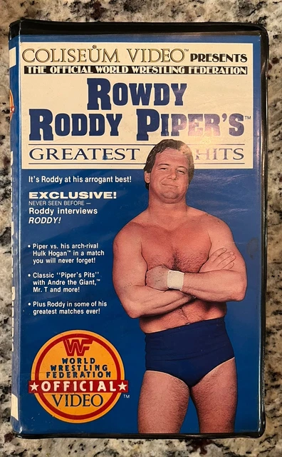 VHS ROWDY RODDY Piper’s Greatest Hits 1985 Coliseum Video Pro Wrestling ...