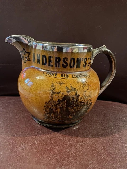 RARE C1920 ANDERSONS 3 STAR LIQUEUR SCOTCH WHISKY WATER ADVERTISING PUB ...