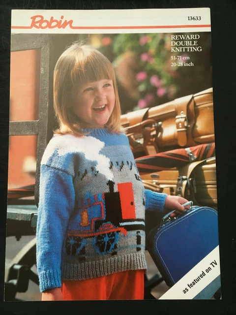THOMAS TANK ENGINE jumper KNITTING PATTERN Ticket office childrens ...