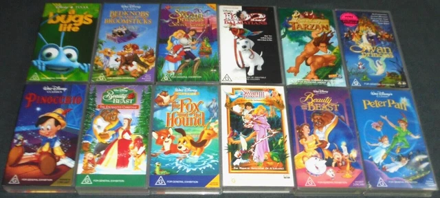 12 X WALT Disney + Animated Vhs Tapes (Various Titles) Excellent Plus ...