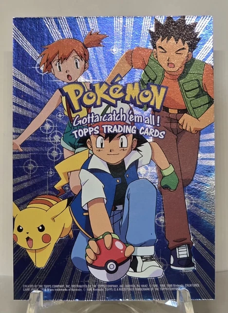 1999 POKÉMON TOPPS TV Animation Edition Checklist Blue Label FOIL Card ...