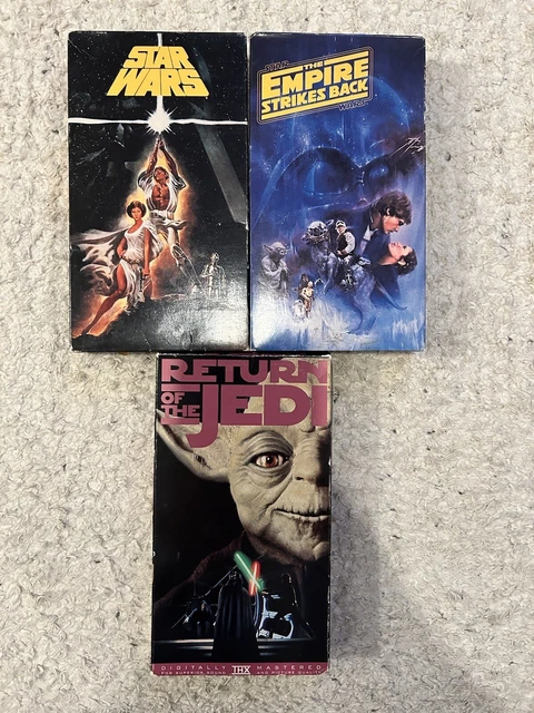 STAR WARS VHS Lot Of 3 Empire Strikes Back Red Label Return Of The Jedi ...