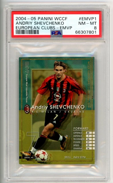 PSA 8 ANDRIY Shevchenko Euro Club Ac Milan Panini Wccf Emvp1 2004-05 Japonais 62 EUR 0,92 ...