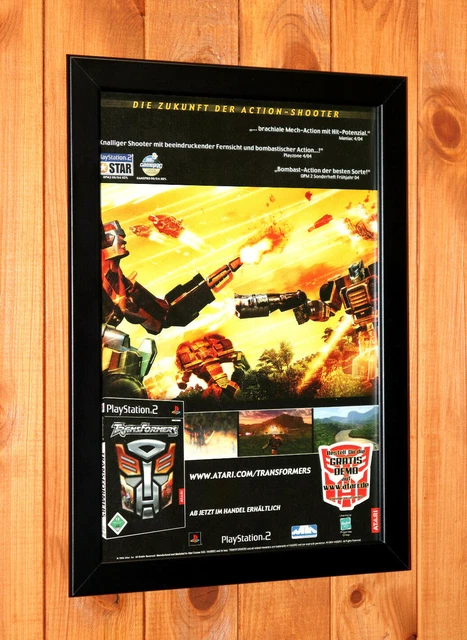 TRANSFORMERS VIDEO GAME PS2 Atari Old mini Promo Poster / Ad Art Framed ...