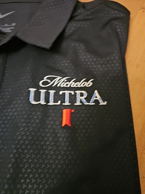 RARE 🍺 MICHELOB Ultra BLACK Nike Polo Golf Shirt Mens XLARGE Short ...