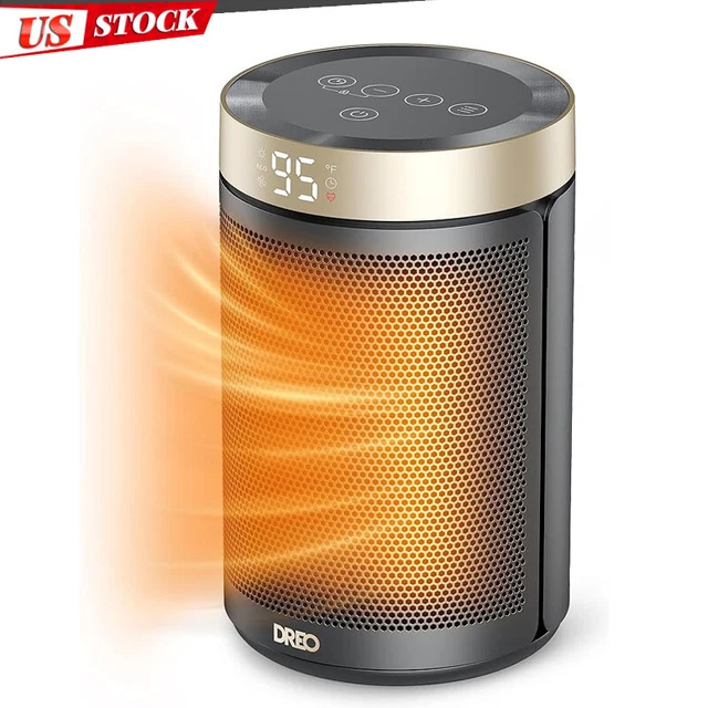 PORTABLE HEATER WITH Thermostat 1500W PTC Ceramic Fast Safety Heat ...