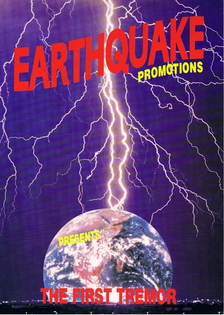 EARTHQUAKE RAVE FLYER A4 29/11/91 Hummingbird Birmingham Fabio ...