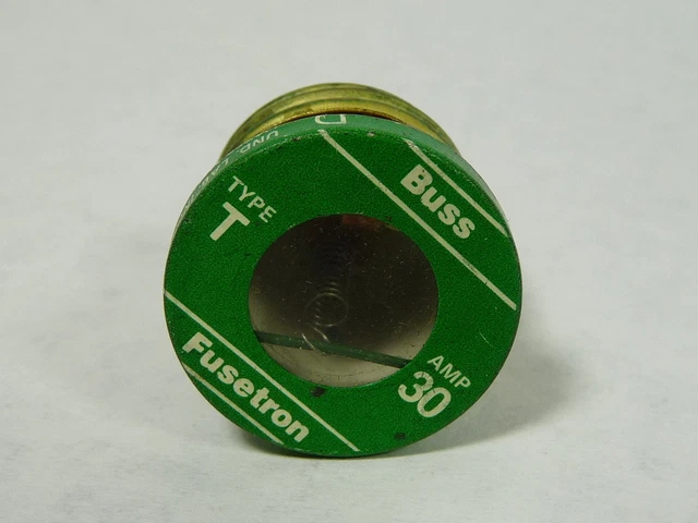 BUSSMANN T-30 DUAL Element Time Delay Plug Fuse 30A 125V USED $7.79 ...