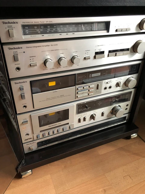 RETRO/VINTAGE 70S TECHNICS HiFi Separates+Glass Cabinet Turntable/Amp ...