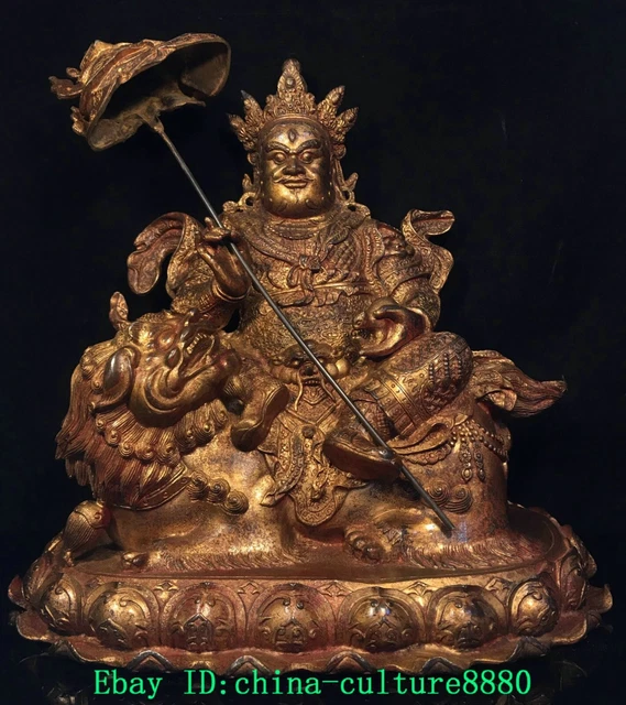 16.5 &VIEILLE STATUE tibétaine de bouddha en bronze du lion EUR 870,00 - PicClick FR
