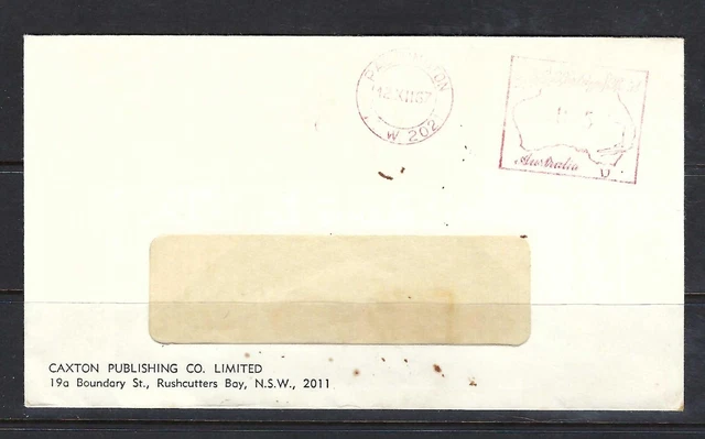 VINTAGE CAXTON PUBLISHING Envelope Postmark 1967. Paperclip mark. $0.99 ...
