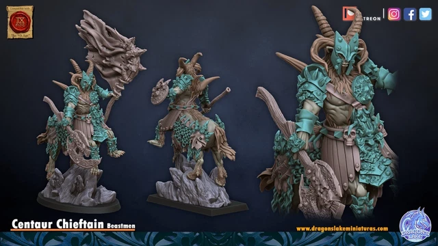 CENTAUR CHEFTAIN BANNER x1 Compatible Warhammer Beastmen AOS T9A Old ...