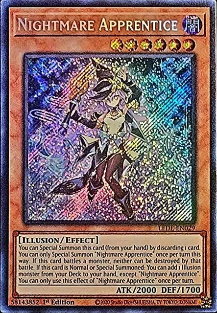 YUGIOH! NIGHTMARE APPRENTICE, LEDE-EN029, Secret Raro, 1a edizione EUR ...