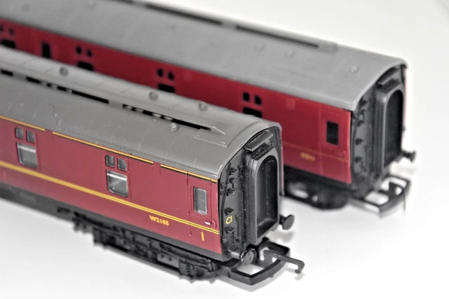 TRIANG BR MK1 Sleeping Car Coaches x2 Maroon vgc OO Two Sleeper ...