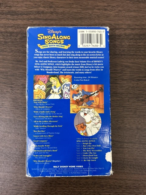 DISNEYS SING ALONG Songs - Fun With Music (VHS, 1993) EUR 6,88 ...