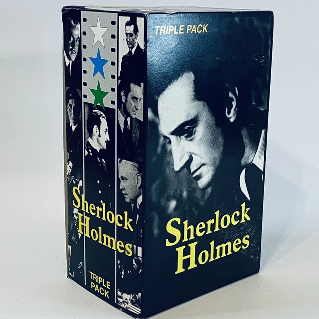 CLASSIC SHERLOCK HOLMES VHS Video Triple Pack Boxed Secret Terror ...