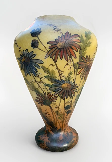 EZAN GRAND VASE En Pâte De Verre Décor Floral Art Déco EUR 320,00 ...