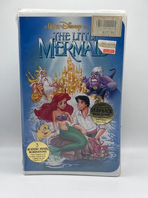 DISNEY BLACK DIAMOND 1989 Banned Cover The Little Mermaid VHS FACTORY ...
