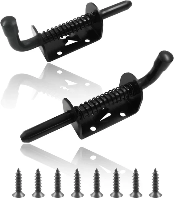 2 PACKS SPRING Loaded Latch Pin, Heavy Duty Barrel Bolt Door Latch ...