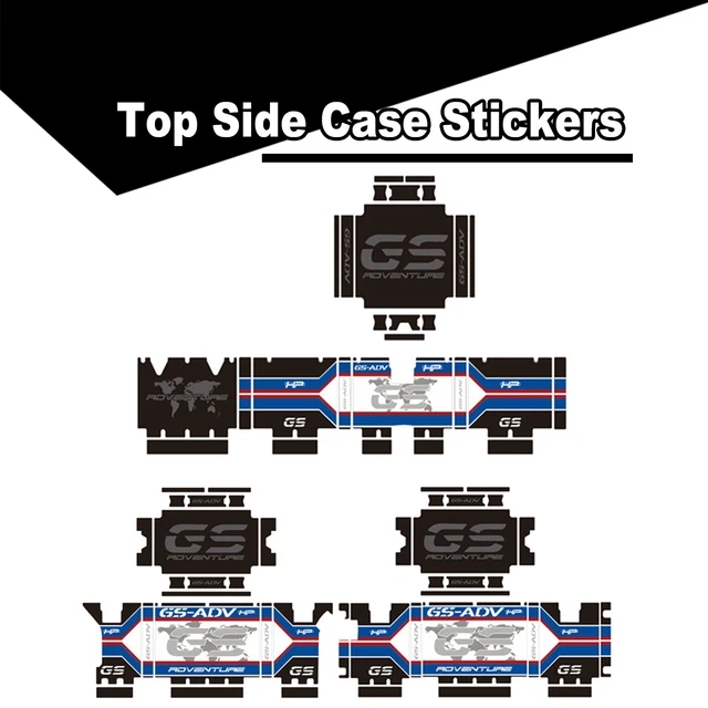 FOR BMW R1200GS R1250GS ADV Aluminum Pannier Sticker Top Side Luggage ...