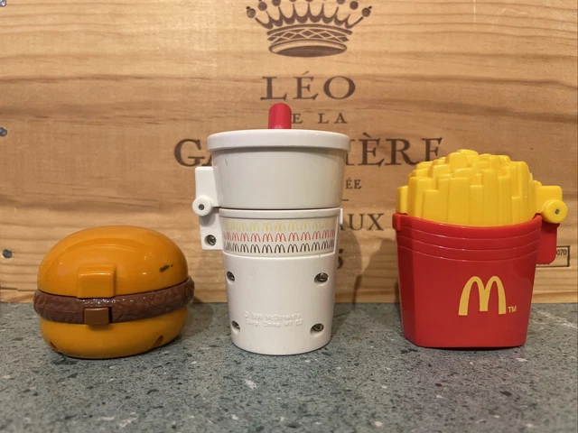1996 MCDONALDS FLIP Top Food Spinners Milkshake Burger Happy Meal ...