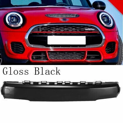 FRONT BUMPER COVER Number Plate Mount Plinth Jcw Black Mini Cooper F55 ...